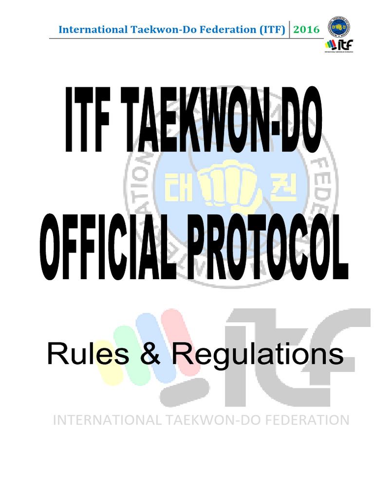 Official-Protocol-ITF | PDF | Conflict Of Interest | Taekwondo