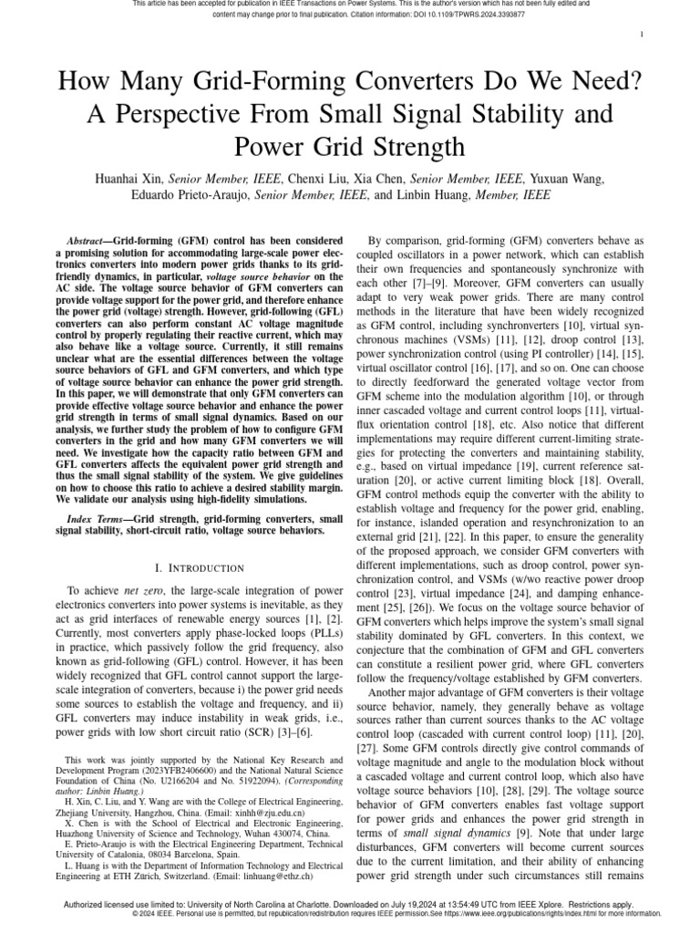GFM Converters: Enhancing Grid Stability | PDF | Electric Power ...