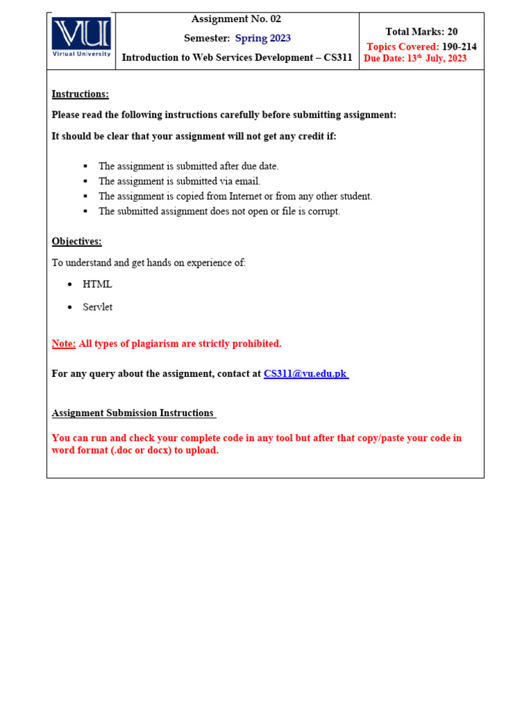 Spring 2023 - CS311 - 2 | PDF | Cyberspace | Computer Programming