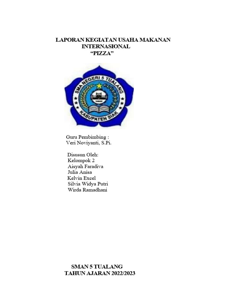 Laporan Kegiatan Usaha Makanan Pdf