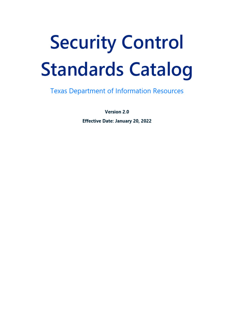 DIR Security Control Standards Catalog 2.0 | PDF | Wi Fi | Computer Network