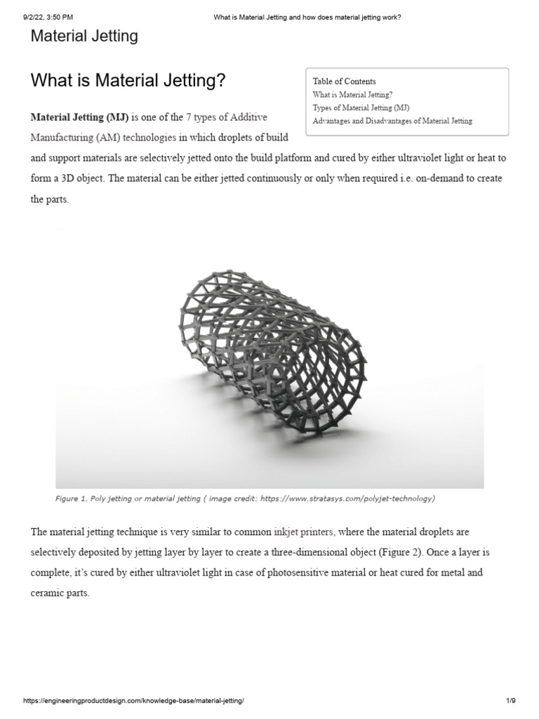 What Is Material Jetting and How Does Material Jetting Work | PDF | 3 D ...