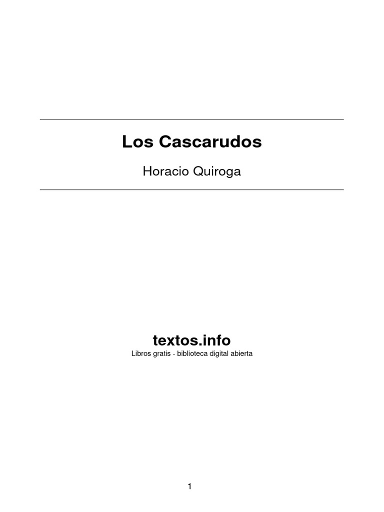 Los Cascarudos | PDF