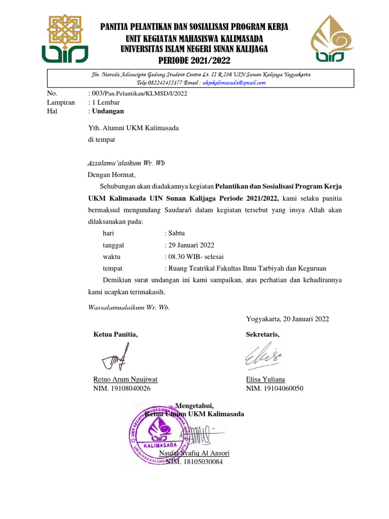 003-Surat Undangan Alumni | PDF