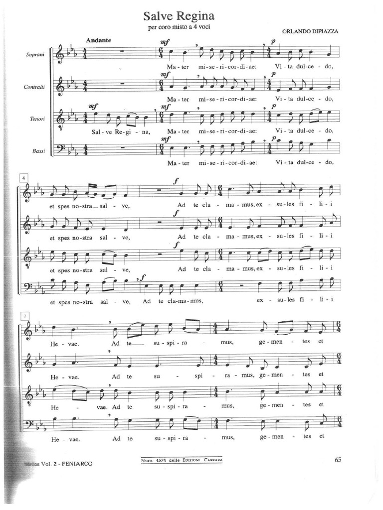 Di Piazza - Salve Regina | PDF