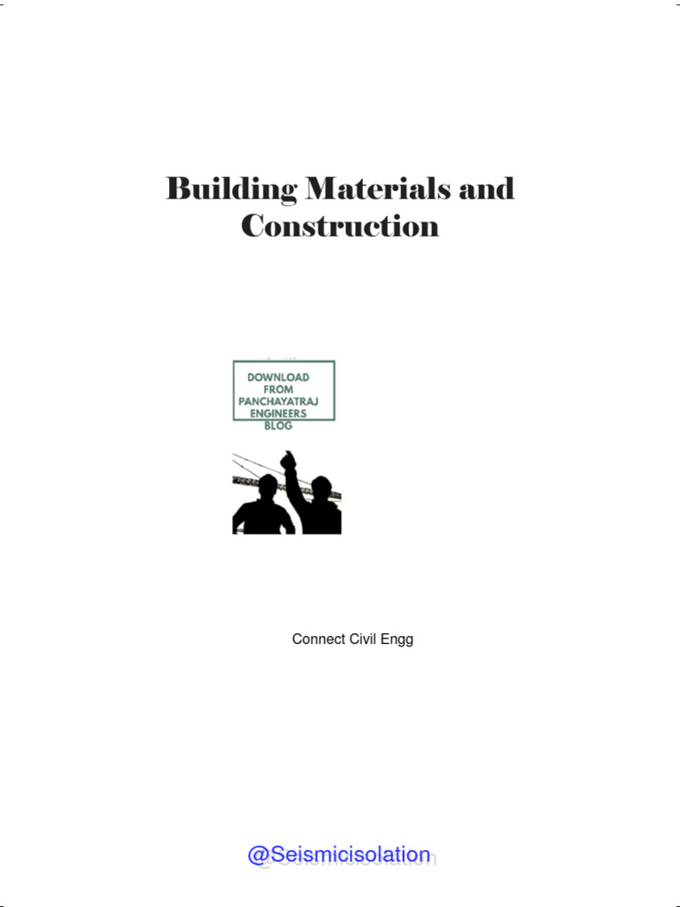 Building Material and Construction by Sahu | PDF