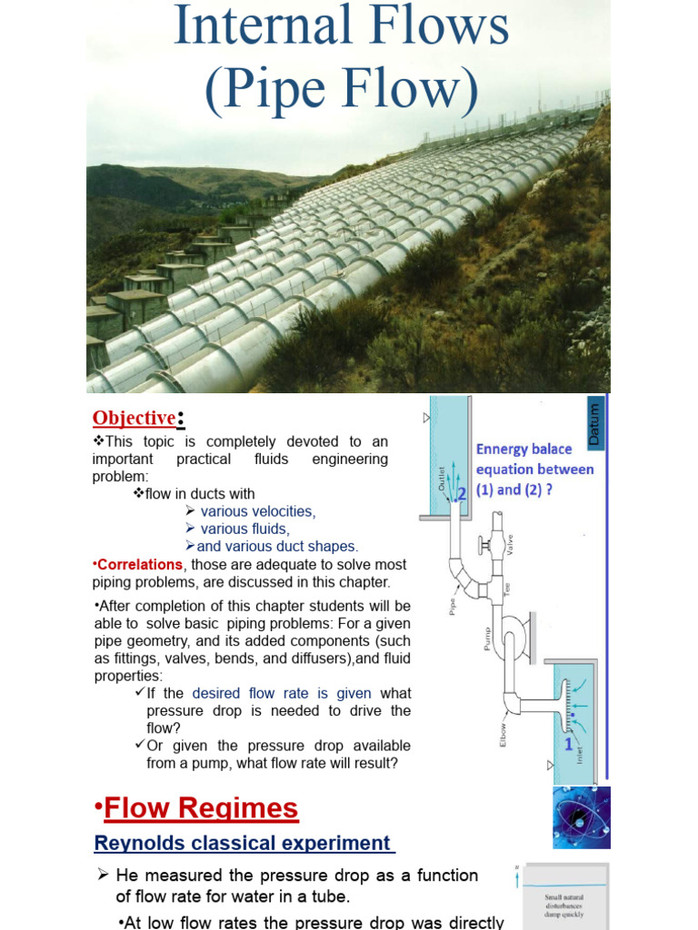 3.4. Viscous Flow in a Pipe or Duct | PDF | Fluid Dynamics | Reynolds Number