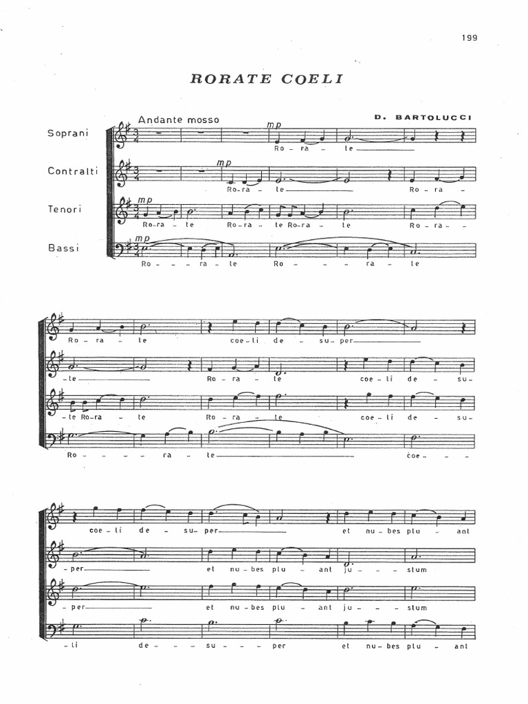 Bartolucci, Rorate Coeli, Rit. Iniziale | PDF