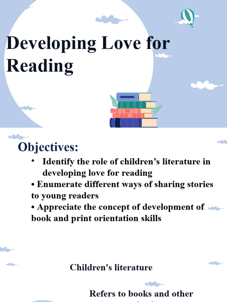 GROUP 5-Developing Love For Reading | PDF | Vocabulary | Behavior ...