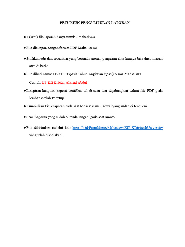 Format Laporan Perkembangan Akademik Mahasiswa KIP | PDF | Seni