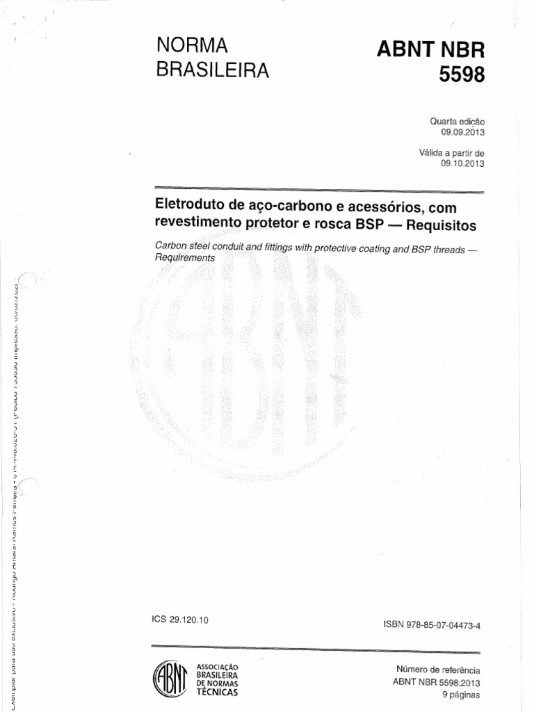 Abnt - NBR 5598 | PDF