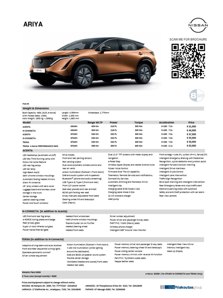 Ariya Pricelist Feb 2024 | PDF | Motor Vehicle | Automotive Industry