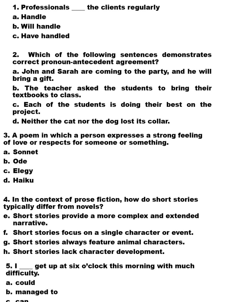 Presentation1 of Questions | PDF | Poetry | Grammar