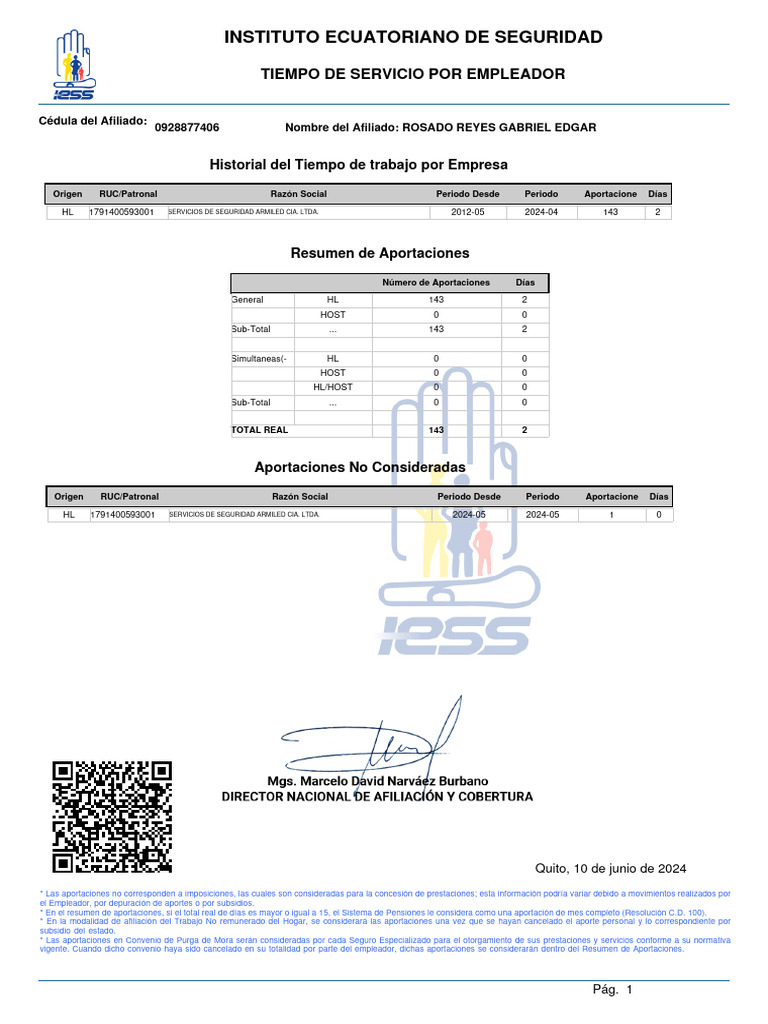 Iess Historial Laboral | PDF