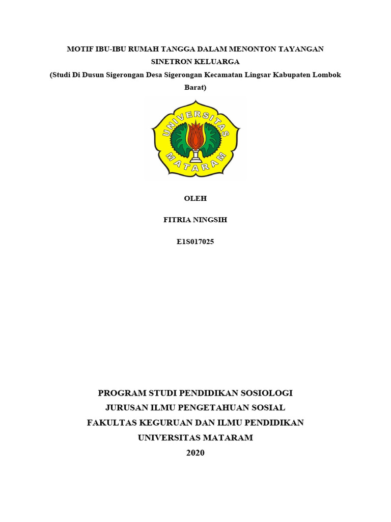 Proposal DPS | PDF | Ilmu Sosial