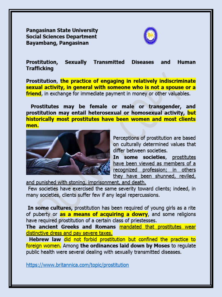Prostitution & STDs in the Philippines | PDF | Sexually Transmitted Infection | Abortion