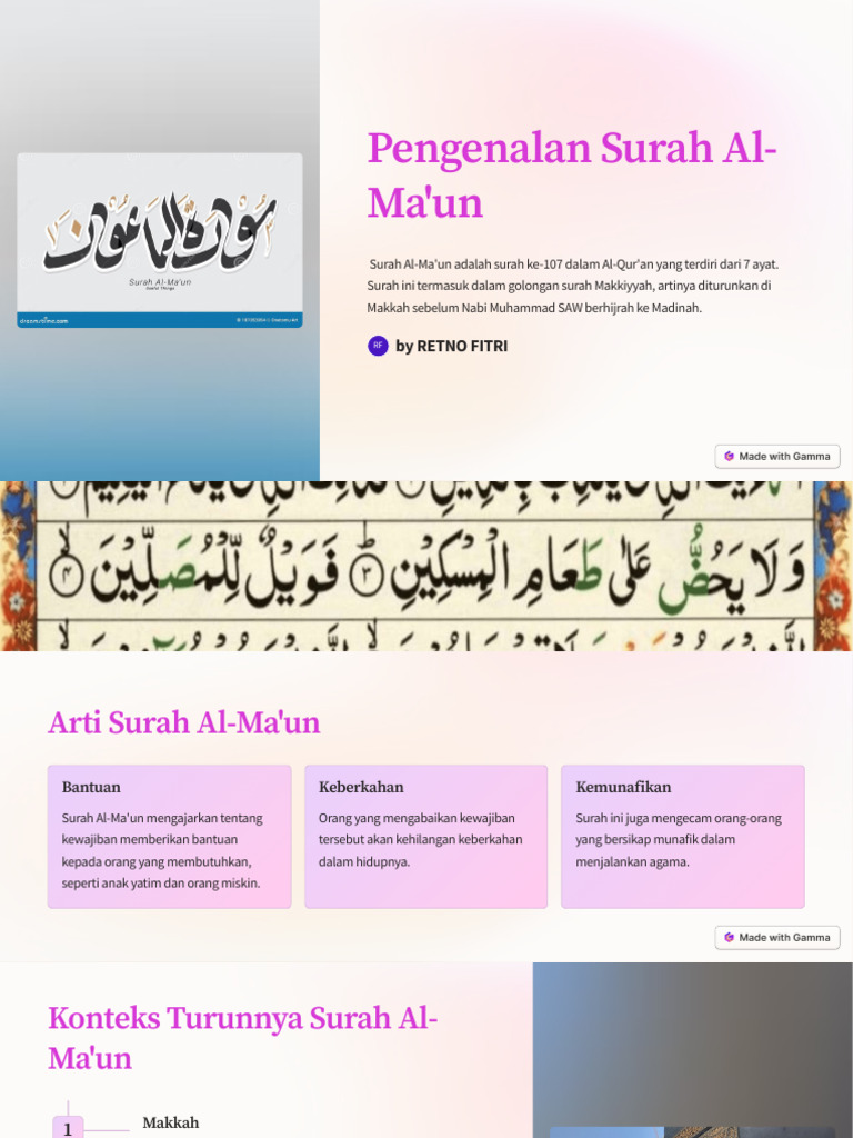 Pengenalan Surah Al Maun | PDF