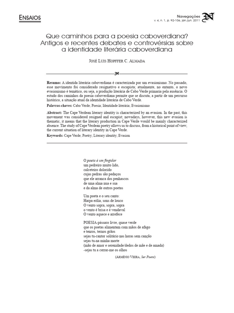 Poesia Cabo Verde | PDF | Poesia