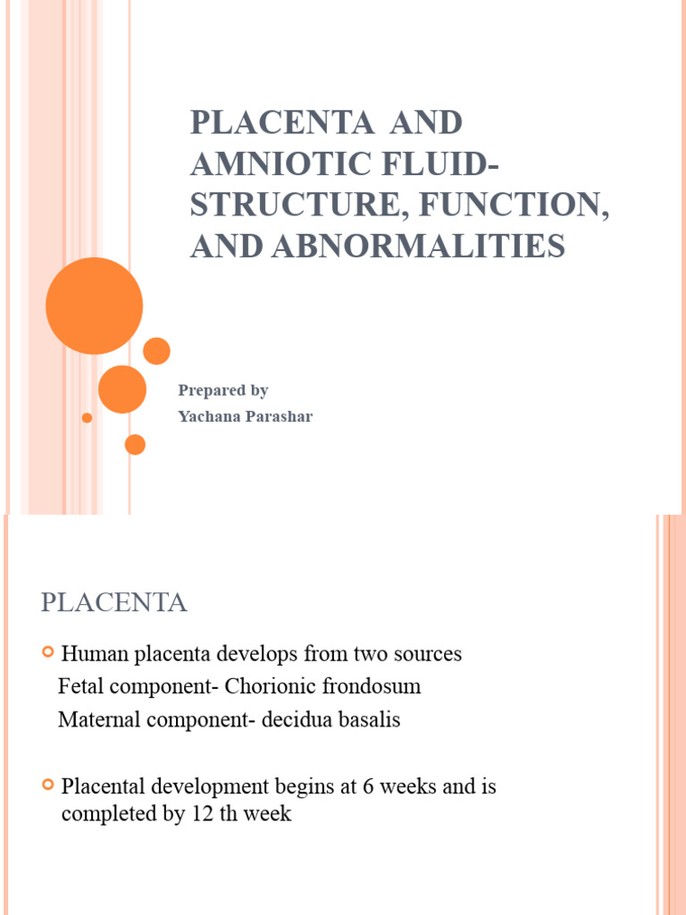 Placenta and Amniotic Fluid | PDF | Placenta | Fetus