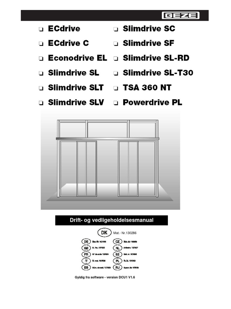 Drift Og Vedligehold SL ECdrive Power 1 130286 | PDF