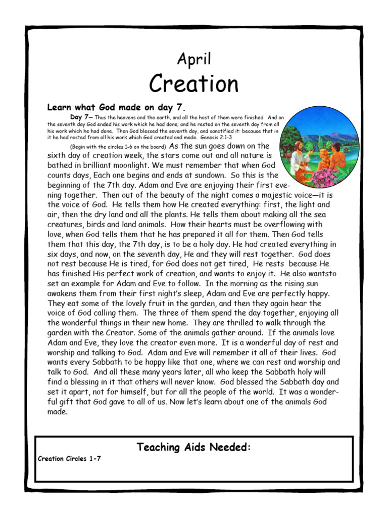 11 Curious Cubs April Teaching Aids | PDF | Sleep | Genesis Creation ...