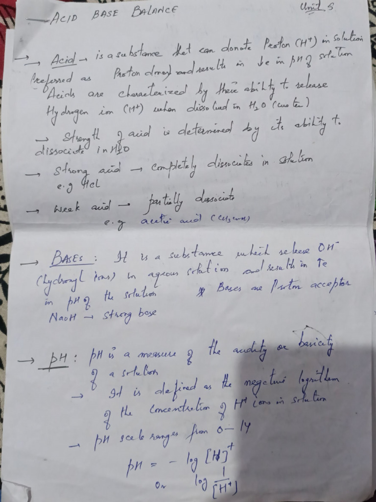 Nursing Foundation Acid Base Balance | PDF