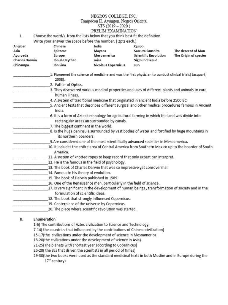 STS Prelim | PDF | Science | Medicine