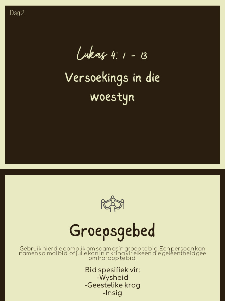 Bybelstudie Dag 2 | PDF