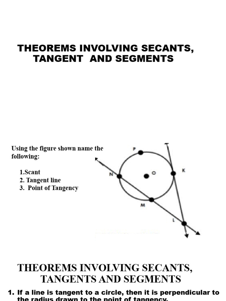 Theorems Involving Secants | PDF