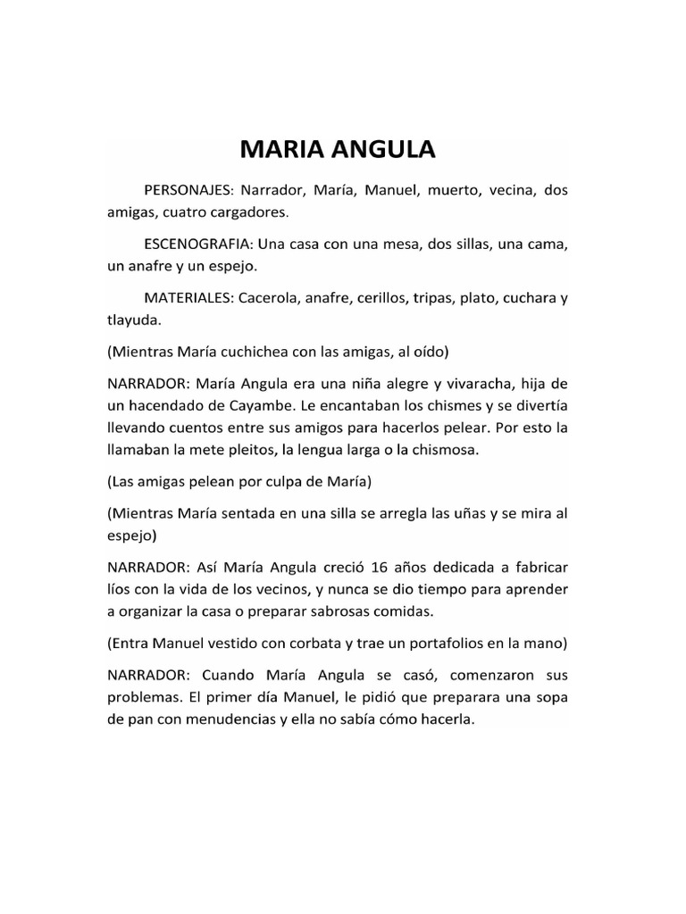 Maria Angula Obra de Teatro 1 2048 1 | PDF
