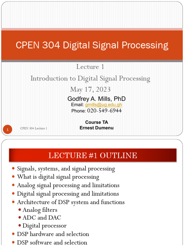 CPEN 304 L01 - Overview 2023 | PDF | Analog To Digital Converter | Sampling (Signal Processing)