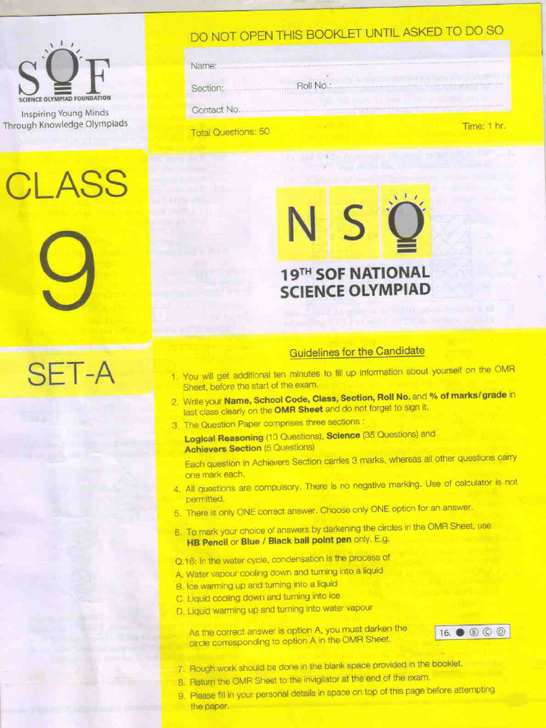 9 Nso Class 9 PDF | PDF