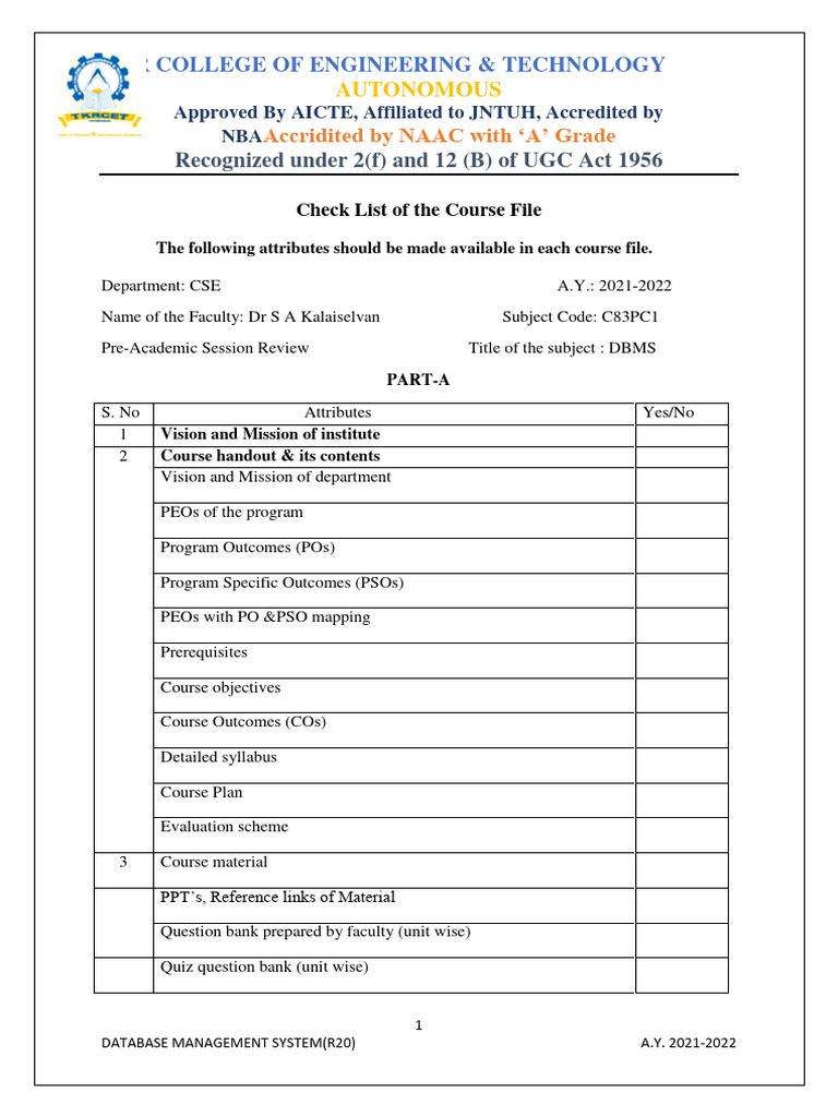 DBMS Ii-Ii-2021-22 (R20) - Part-A | PDF | Relational Database | Relational Model