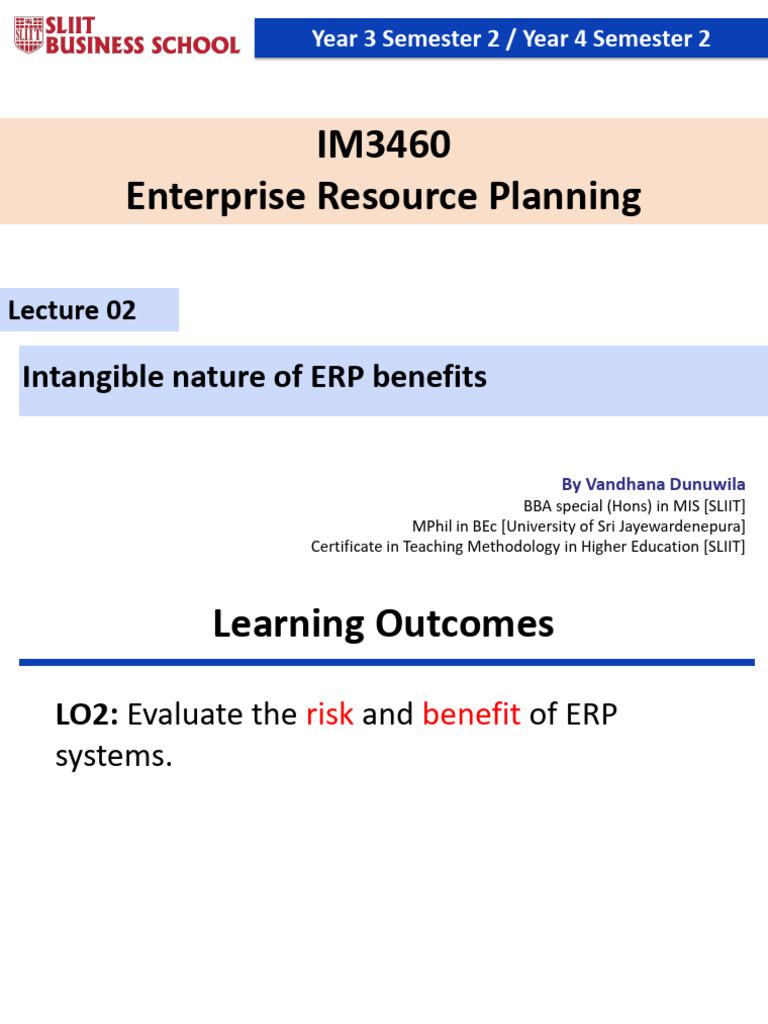 Understanding ERP Risks and Benefits | PDF | Enterprise Resource ...