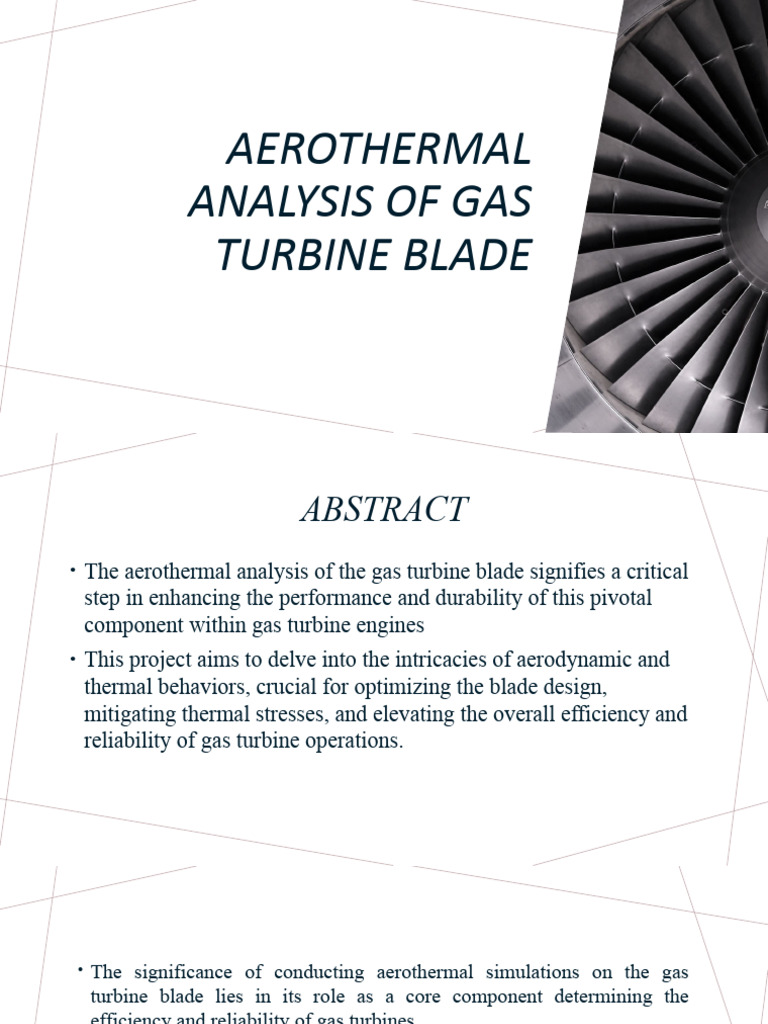 Aerothermal Analysis of Gas Turbine Blades | PDF | Gas Turbine | Turbine