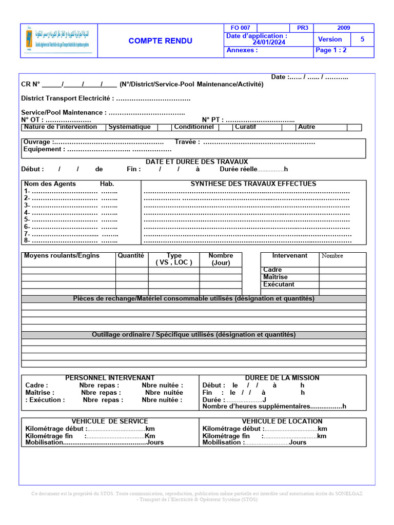 FO 007 - PR3 - Compte Rendu | PDF