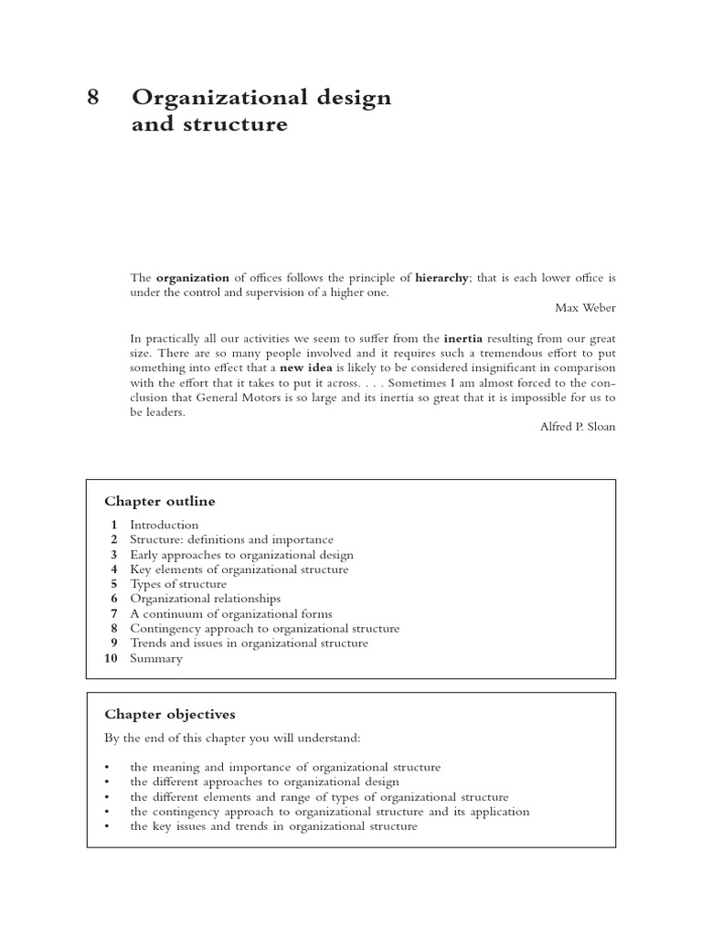 Organization Desing and Structure | PDF | Organizational Structure ...