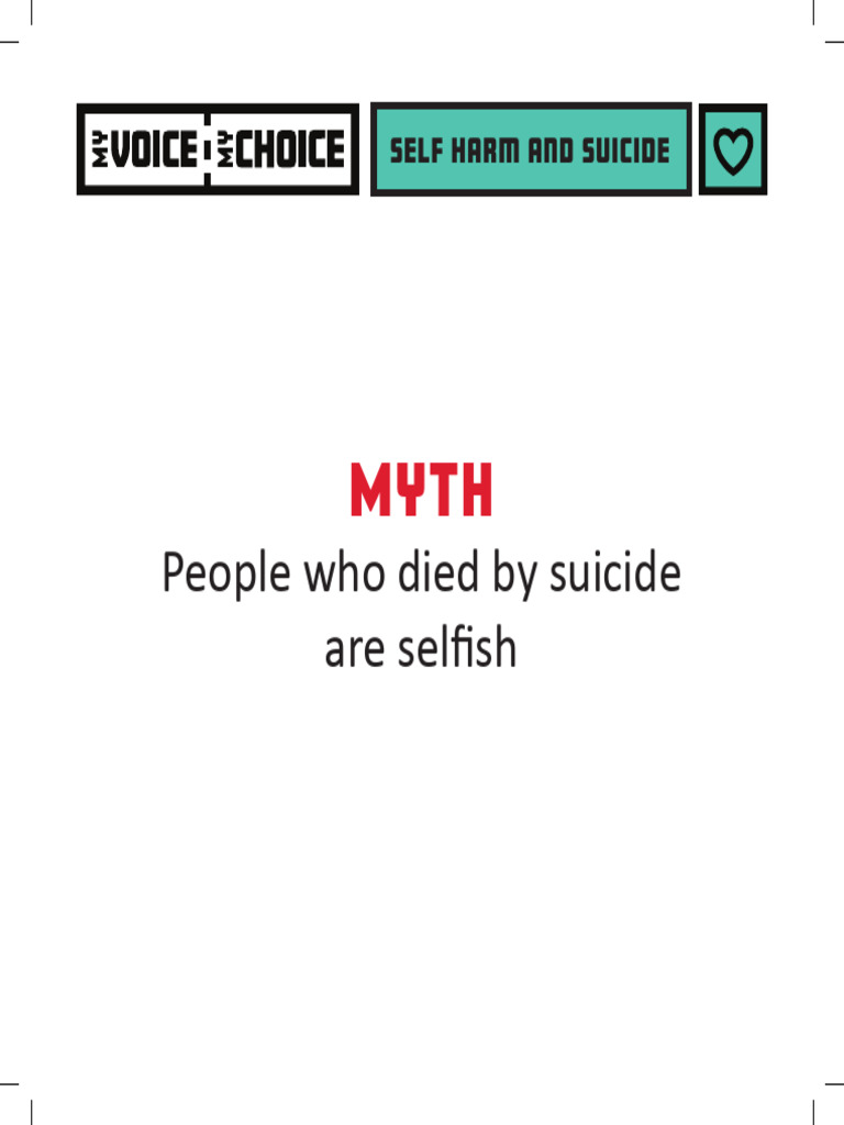 Myths and Facts About Suicide | PDF | Self Harm | Suicide