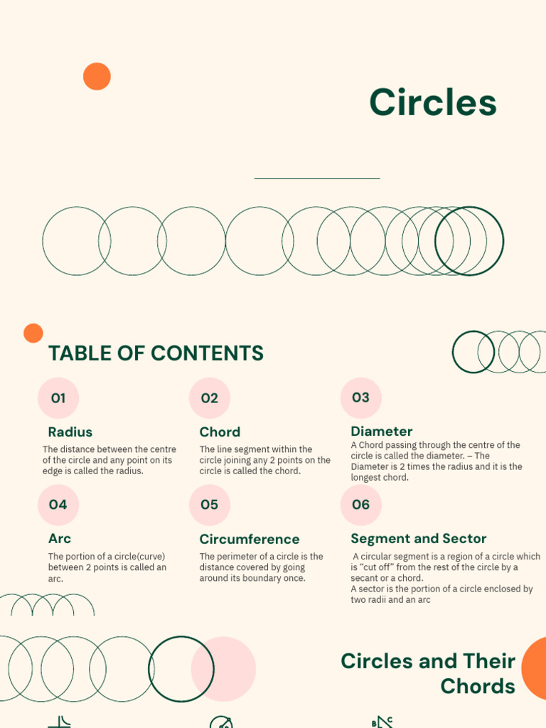 Understanding Circles: Definitions & Applications | PDF | Circle ...