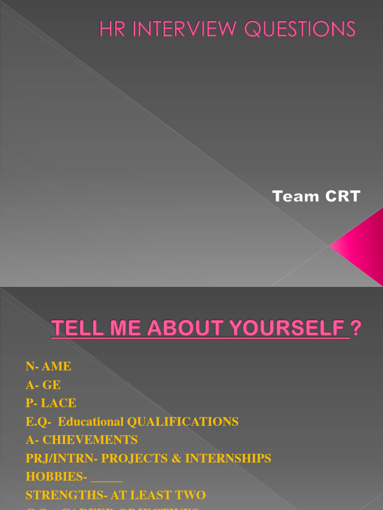 HR INTERVIEW QUESTIONS Accenture | PDF | Leadership | Internship