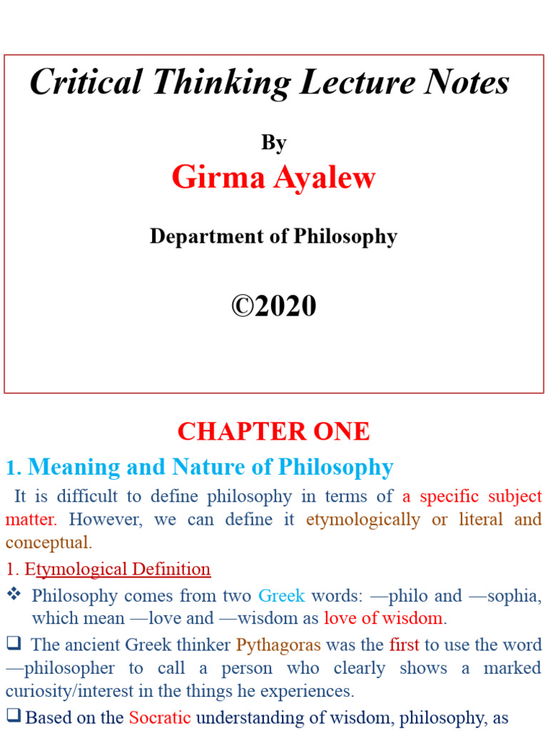 Critical Chapter 1 and 2 | PDF | Argument | Epistemology