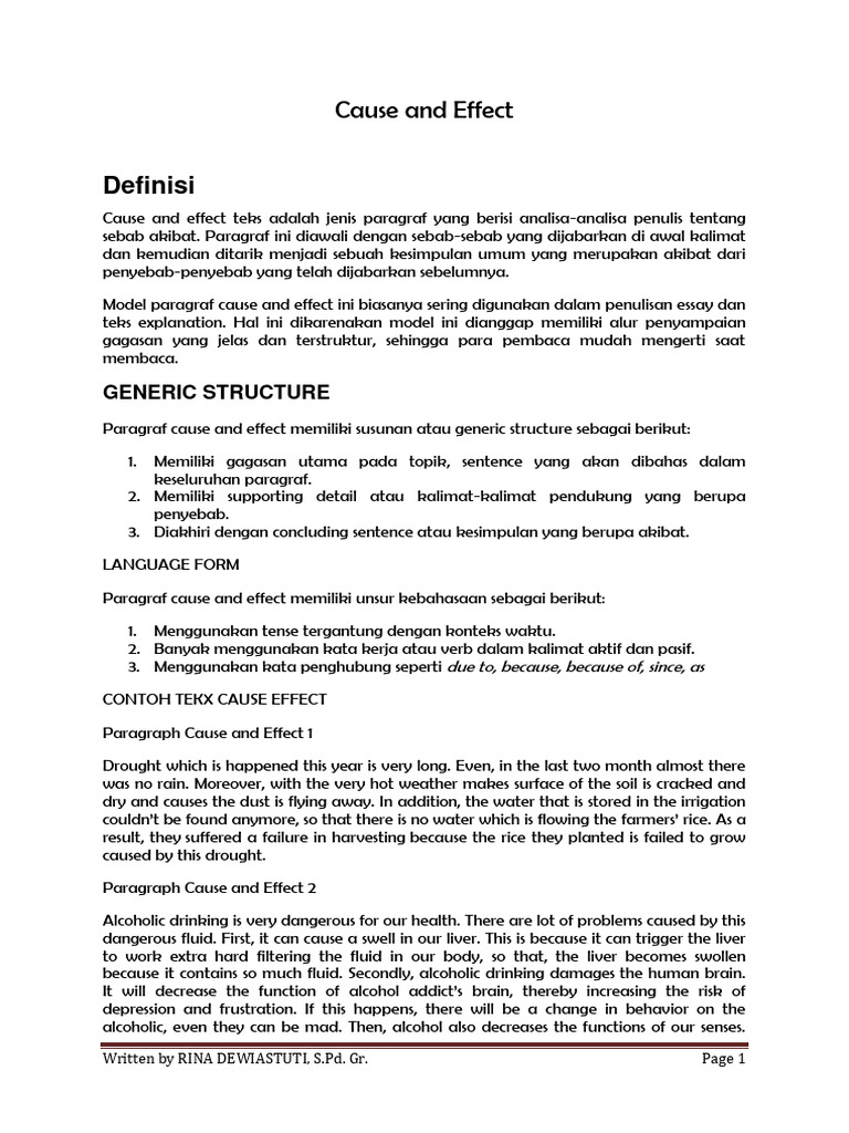 Cause Effect-Materi-Dikonversi | PDF | Alcoholism