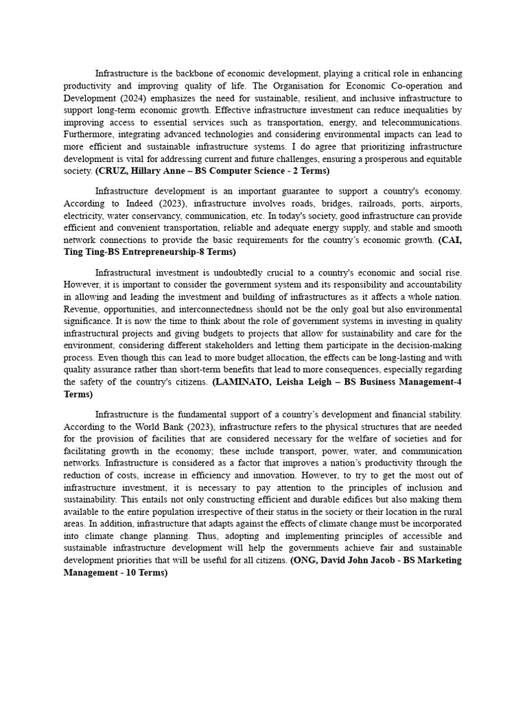 GEWORLD Y08 - APPRECIATE - Cruz, Laminato, Cai, Ong | PDF | Infrastructure | Sustainability