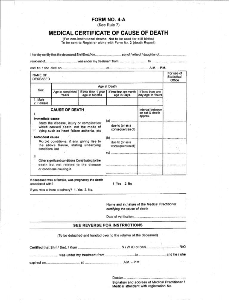 Medical Certificate 4A | PDF