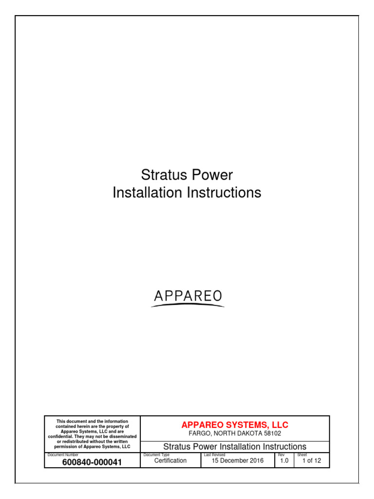 Stratus Power Installation Instructions | PDF | Computer Hardware ...