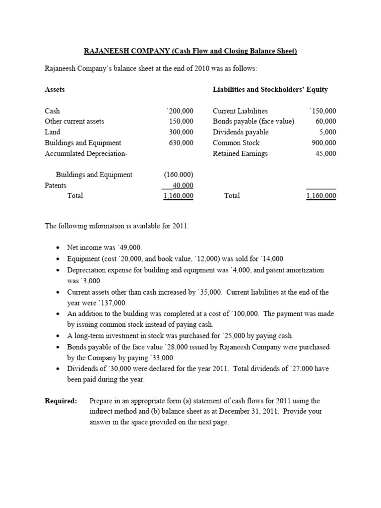 Original 1721541982 Rajaneesh Company - Cash Flow and Bal Sheet | PDF ...