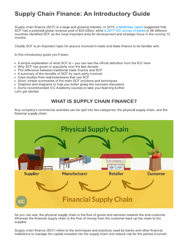 Supply Chain Finance An Introductory Guide | PDF