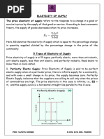Types of Elasticity of Supply With Diagram | PDF