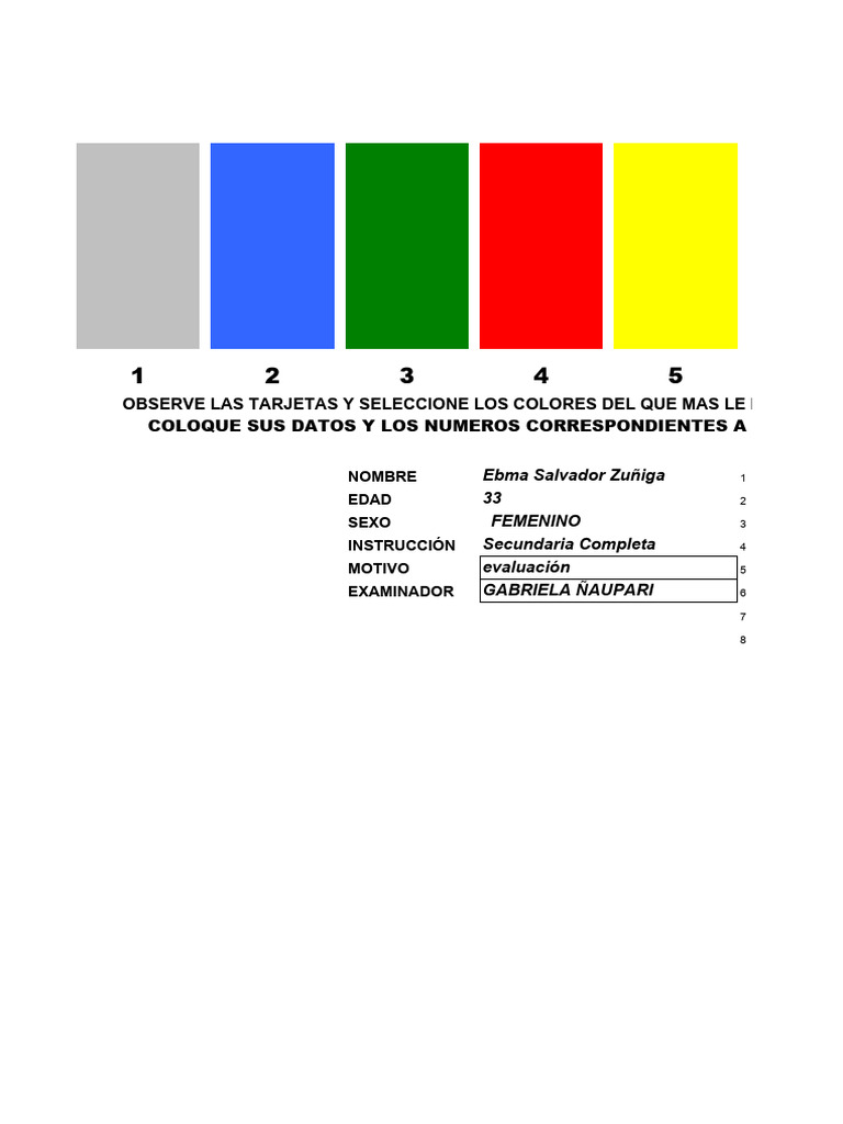 Lucher | PDF | Azul | Amarillo