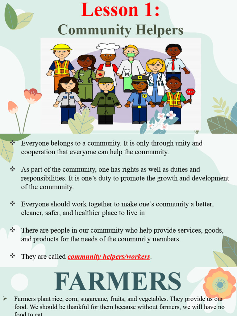 Social Studies 4thQ Lesson 1 - Community Helpers | PDF | Mail